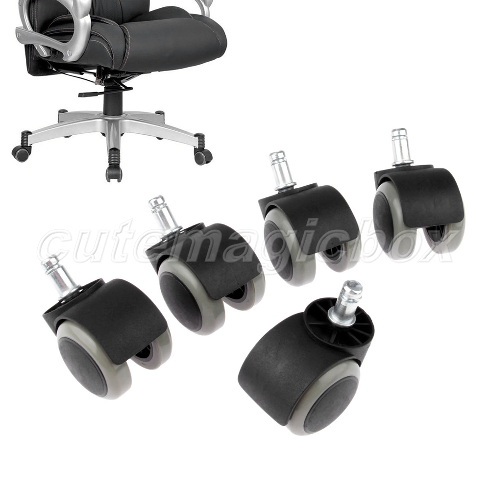 Twin/Double Roller Casters Wheels For Office Computer Chair Furniture ...