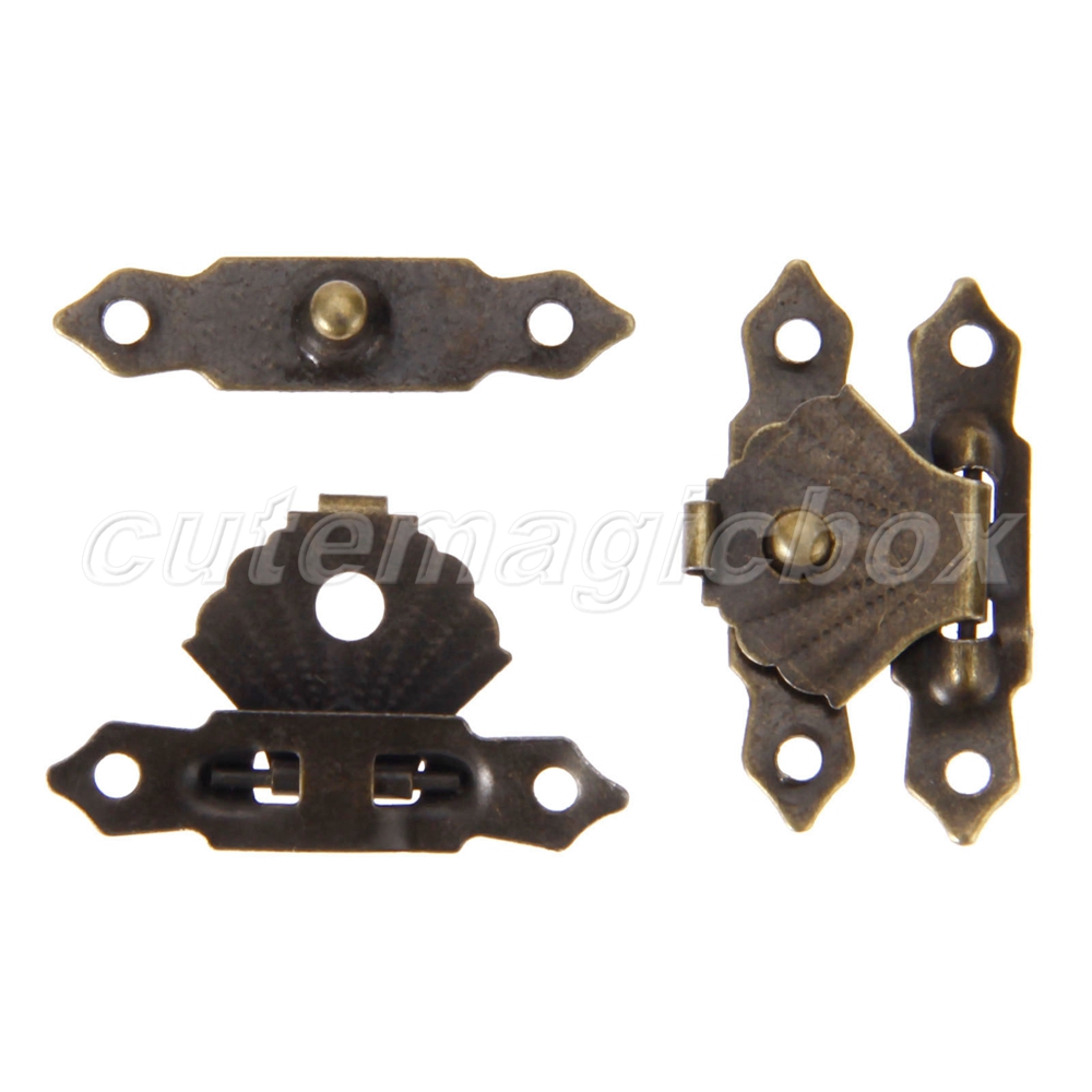 Box Latch Hasp Clasp Antique Bronze Jewelry Case Hardware Cabinet ...